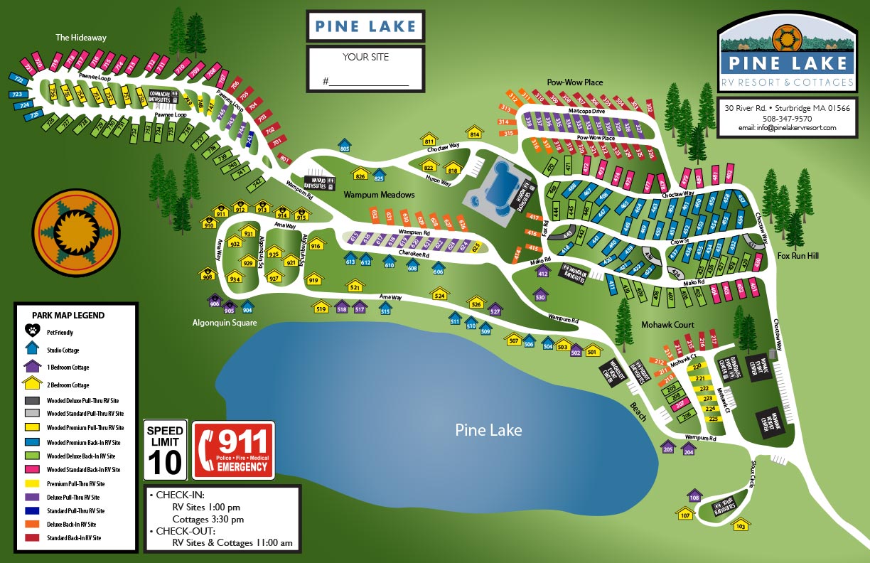 Resort Layout - Boston's Newest RV Resort & Cottages